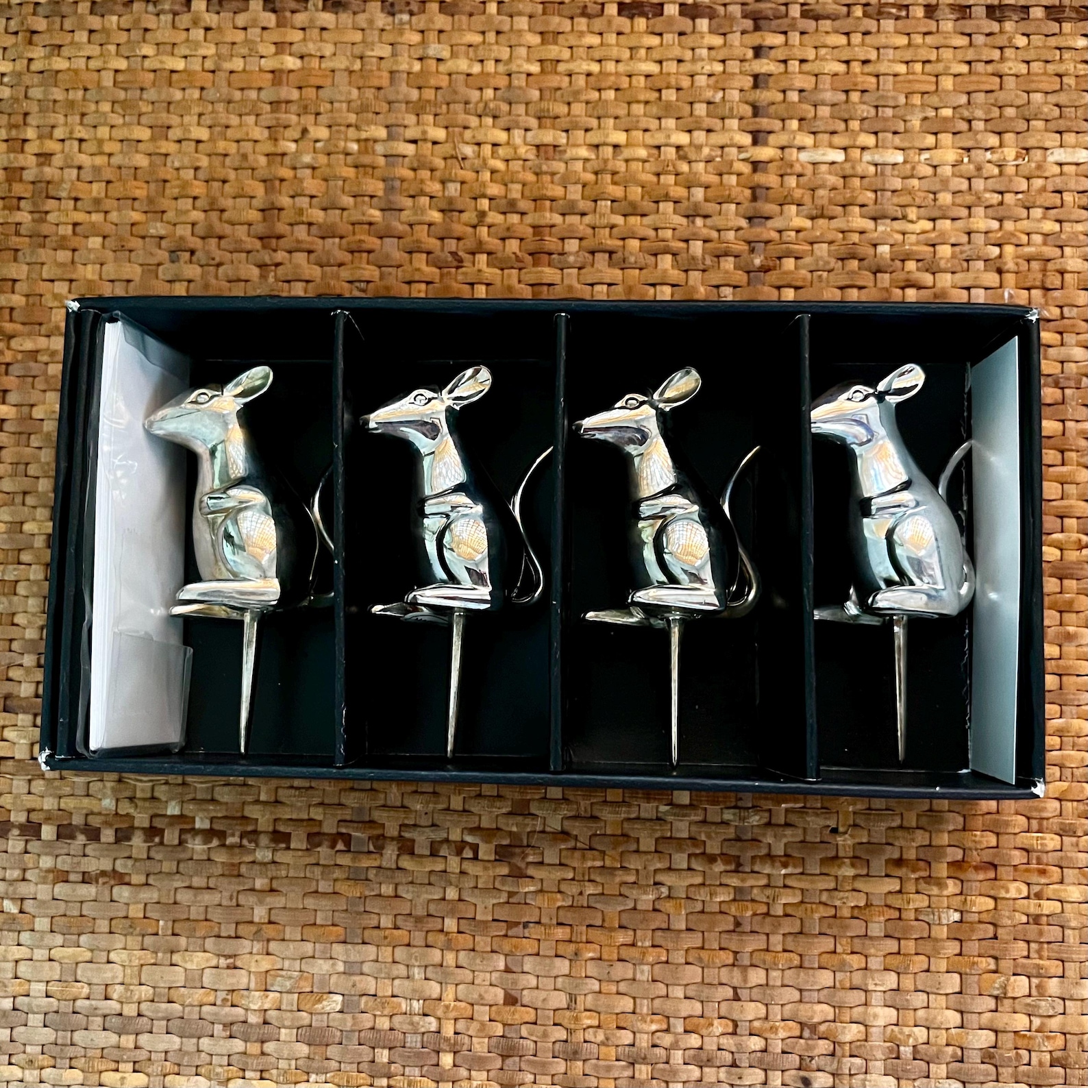 Vintage Godinger Bombay Silver Plate Mouse Cheese Markers Set of 4 - Etsy