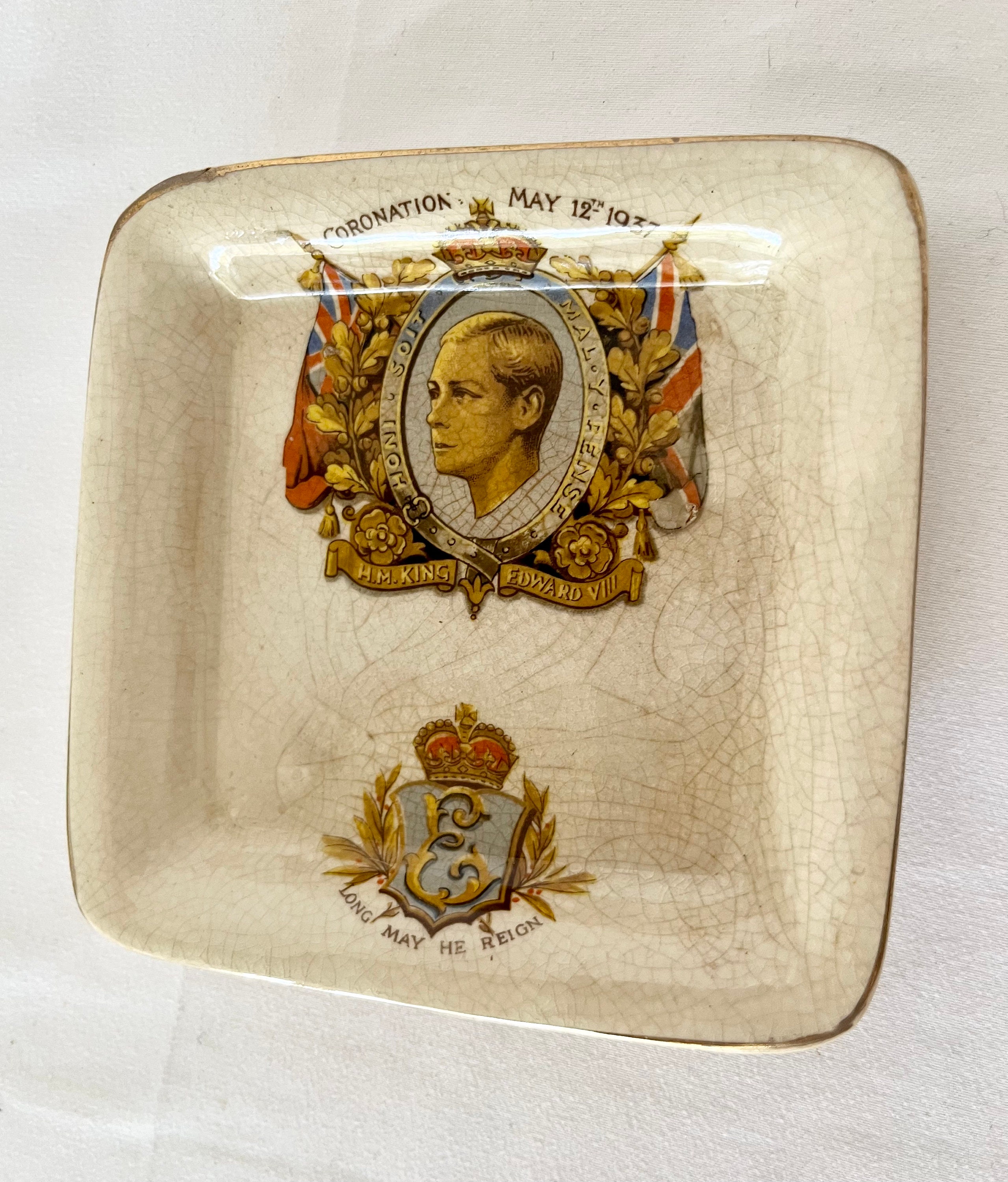 Antique 1937 H. M. King Edward VIII Lancasters Hanley Trinket Dish - Etsy