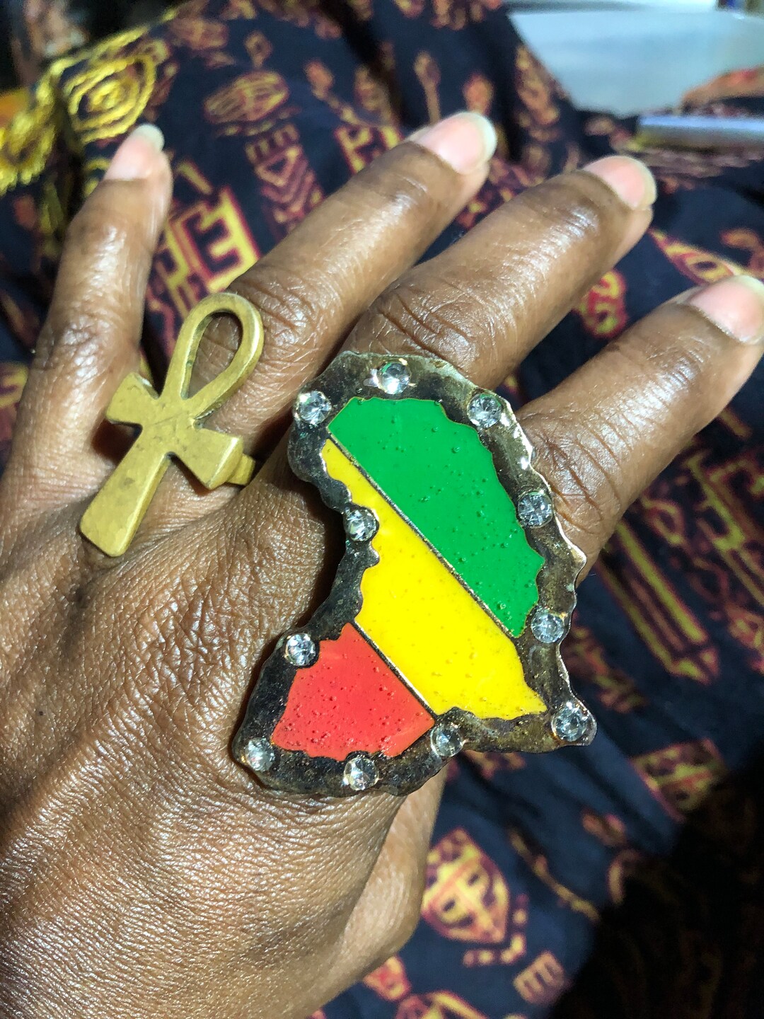 African Represent Ring - Etsy