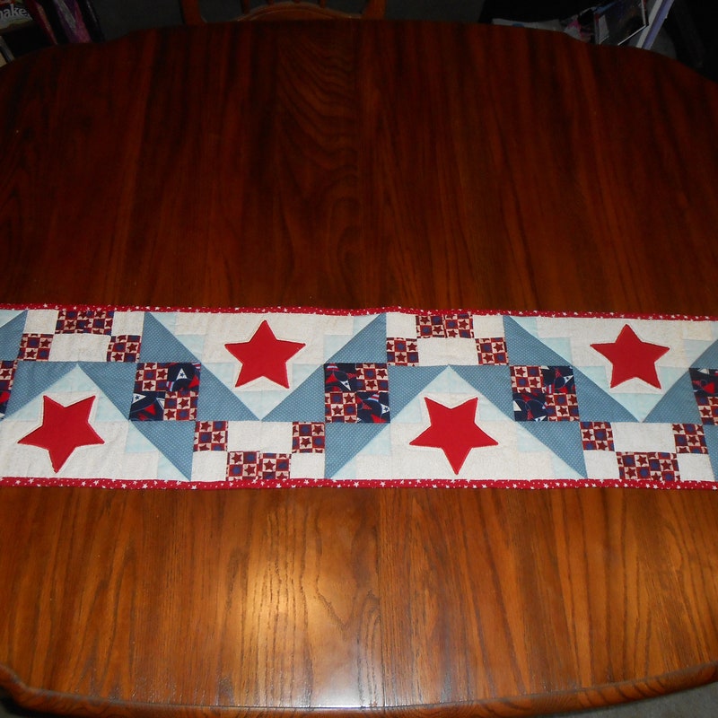 Patriotic Table Runner - Etsy