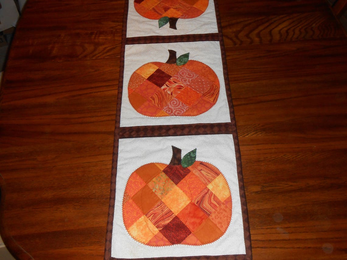 Pumpkin Table Runner - Etsy