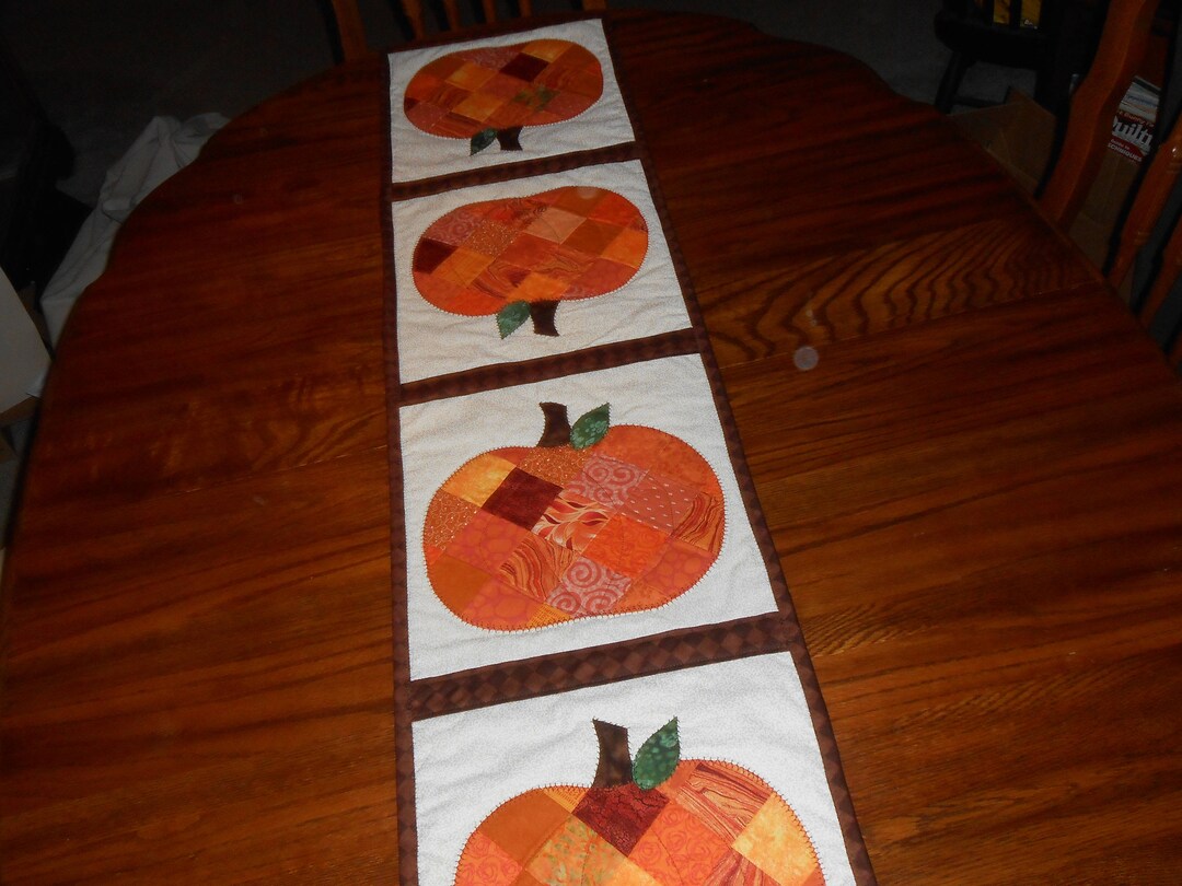 Pumpkin Table Runner - Etsy