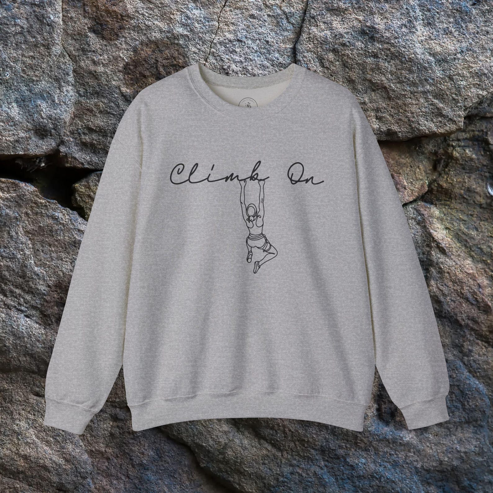 Climb on (female) Cursive Script. Adult Unisex Sweatshirt. Line Art ...