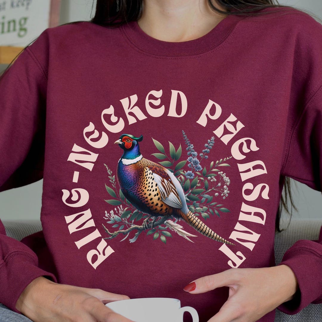 Ring-necked Pheasant Bird Sweatshirt, Unisex Nature Sweater, Gift Idea ...