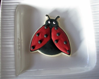 Lady Bug Sugar Cookies Iced Red Lady Bug Cookies Spring Decorated ...