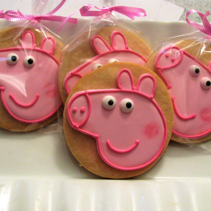 Peppa Pig Cookies - Etsy