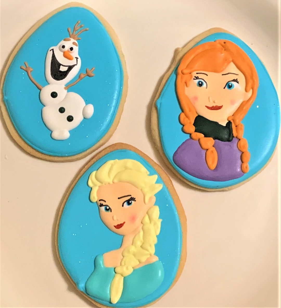 Frozen Cookies Elsa , Anna and Olaf - Etsy