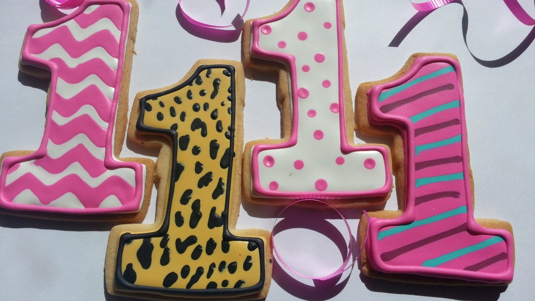 Large Number 1 Sugar Cookie - Etsy