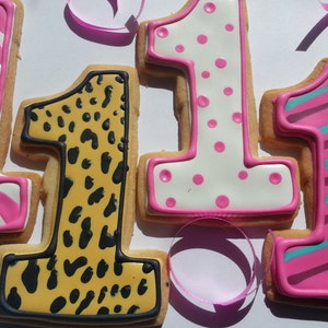 Large Number 1 Sugar Cookie - Etsy