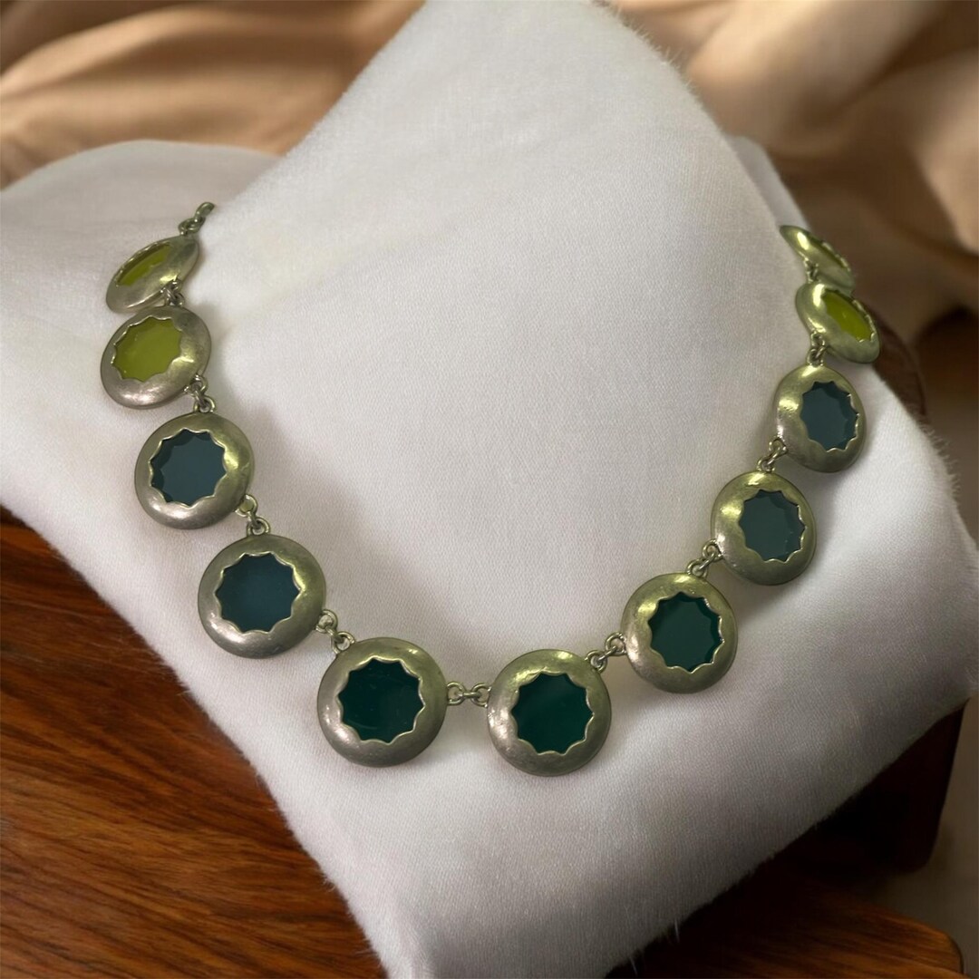 Vintage Metal and Resin Statement Necklace - Timeless Elegance With ...