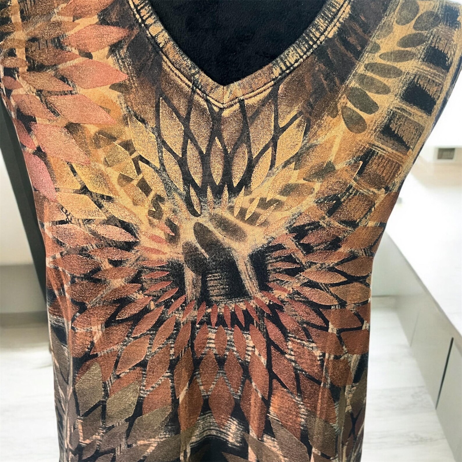 Handcrafted Bleach-dyed and Hand Painted Tank Top. Upcycled Fashion ...