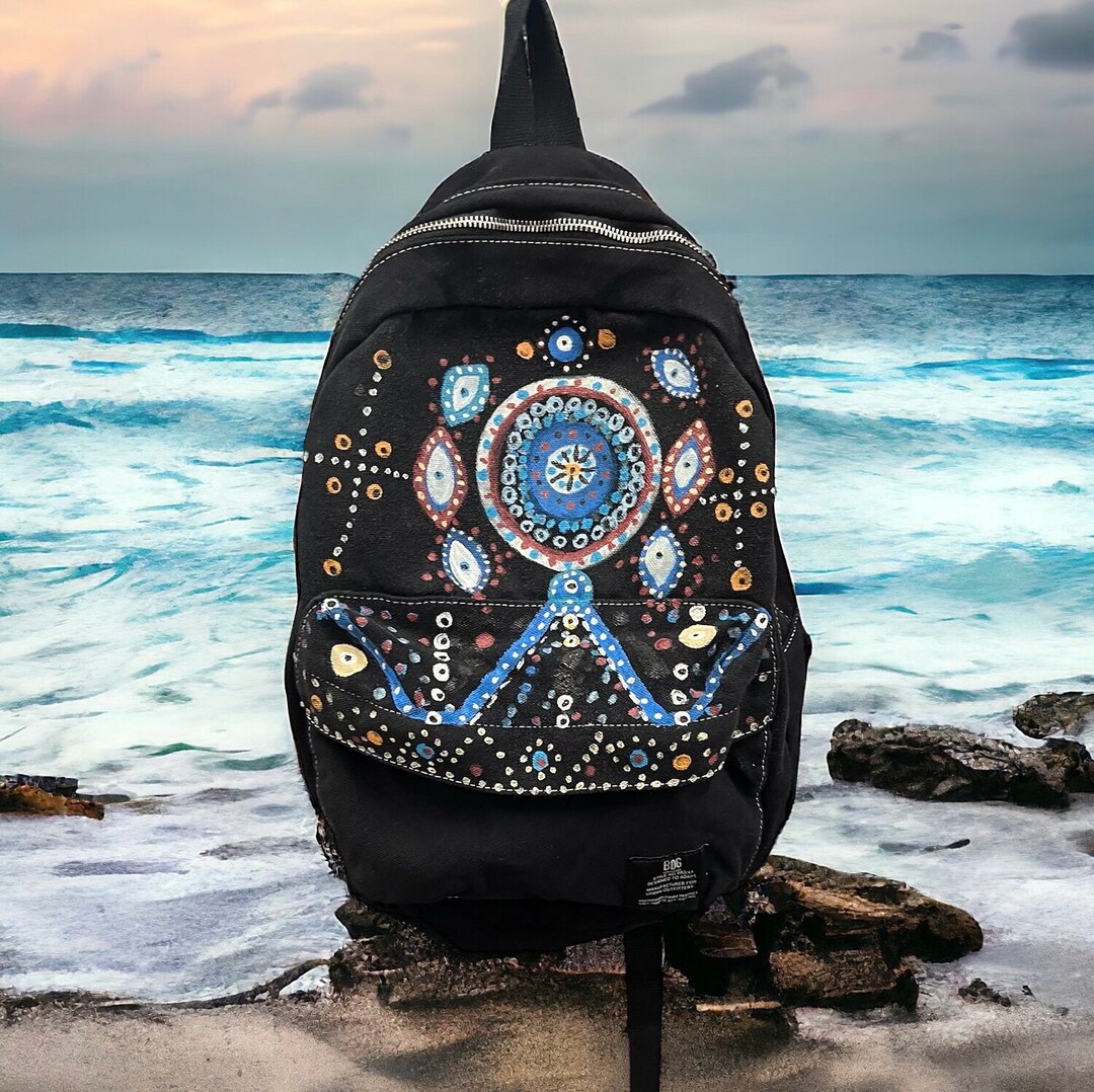 Hand Painted Backpack - Etsy