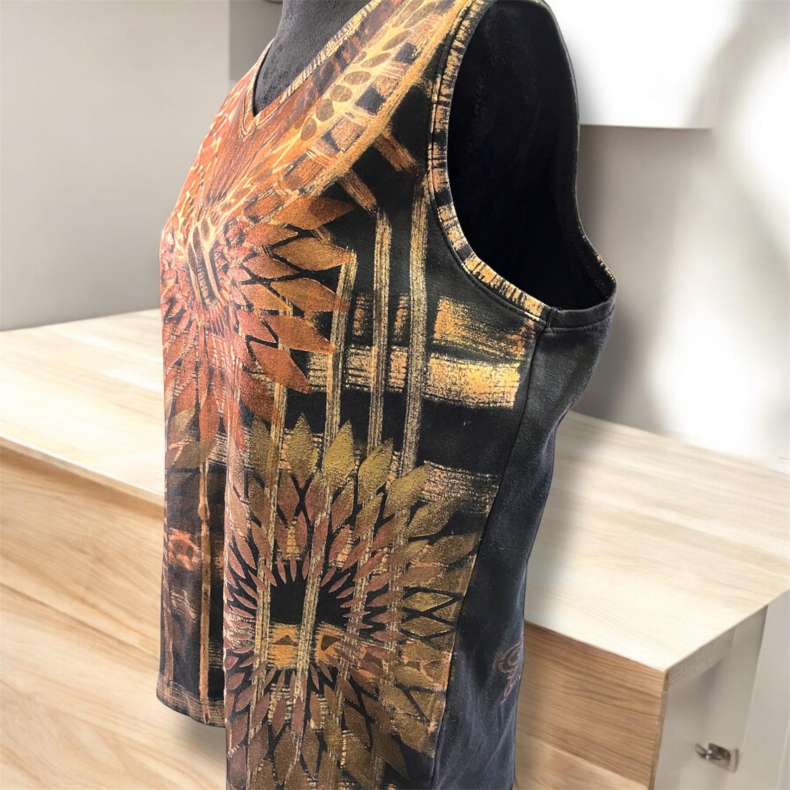Handcrafted Bleach-dyed and Hand Painted Tank Top. Upcycled Fashion ...