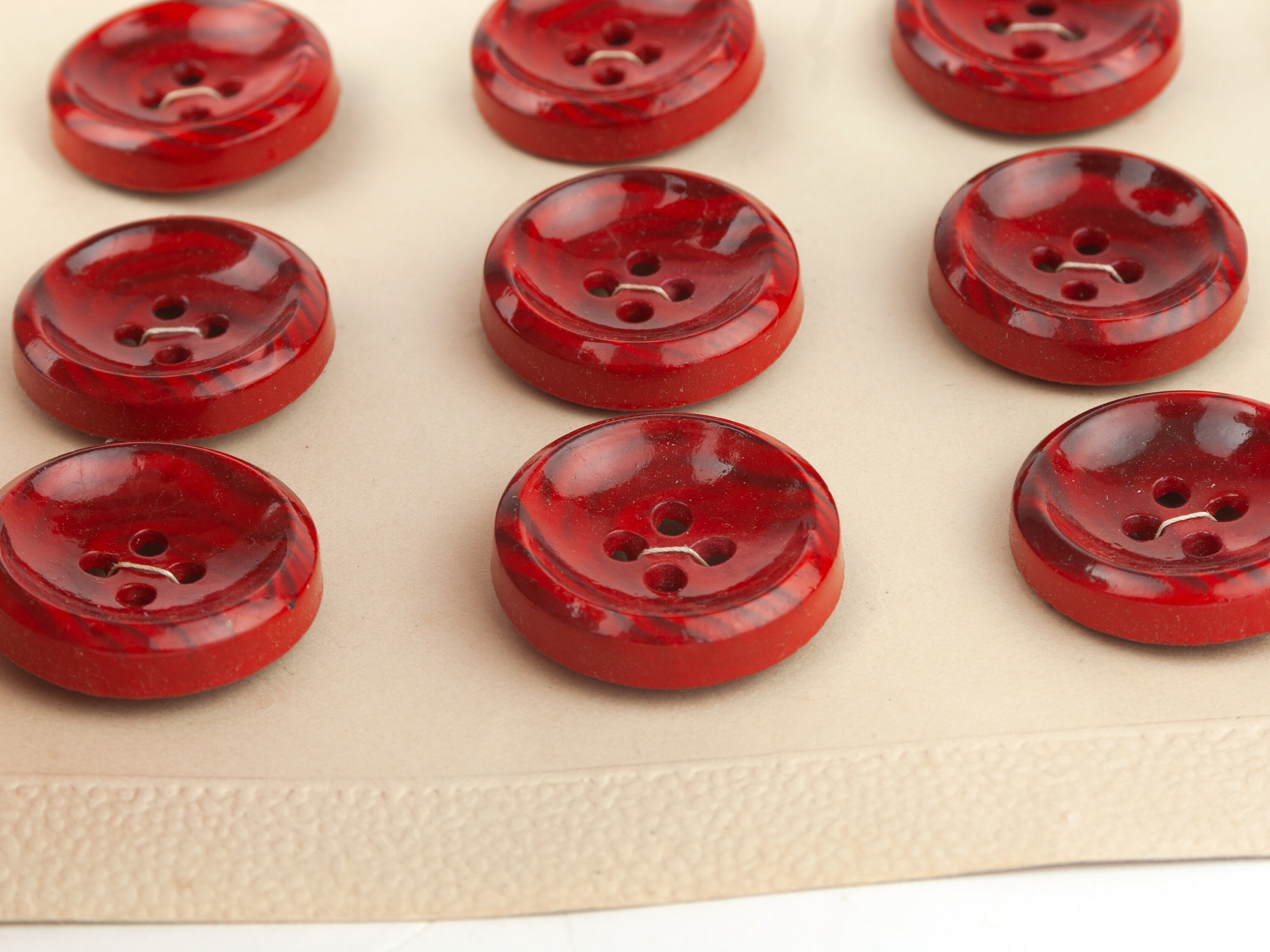 Large Red Buttons Vintage Button Set Red Coat Buttons Red | Etsy