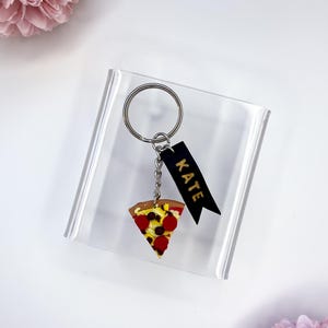 Pizza Keyring Polymer Clay Food Keychain, Realistic Fake Cake, Baking ...