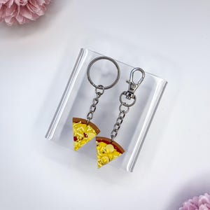 Pizza Keyring Polymer Clay Food Keychain, Realistic Fake Cake, Baking ...