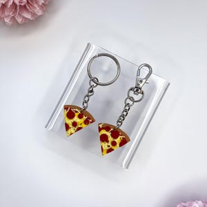 Pizza Keyring Polymer Clay Food Keychain, Realistic Fake Cake, Baking ...