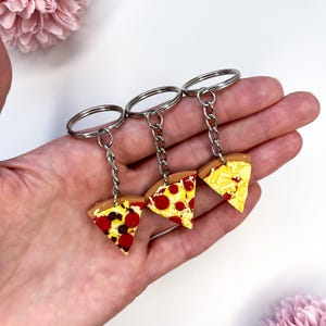Pizza Keyring Polymer Clay Food Keychain, Realistic Fake Cake, Baking ...