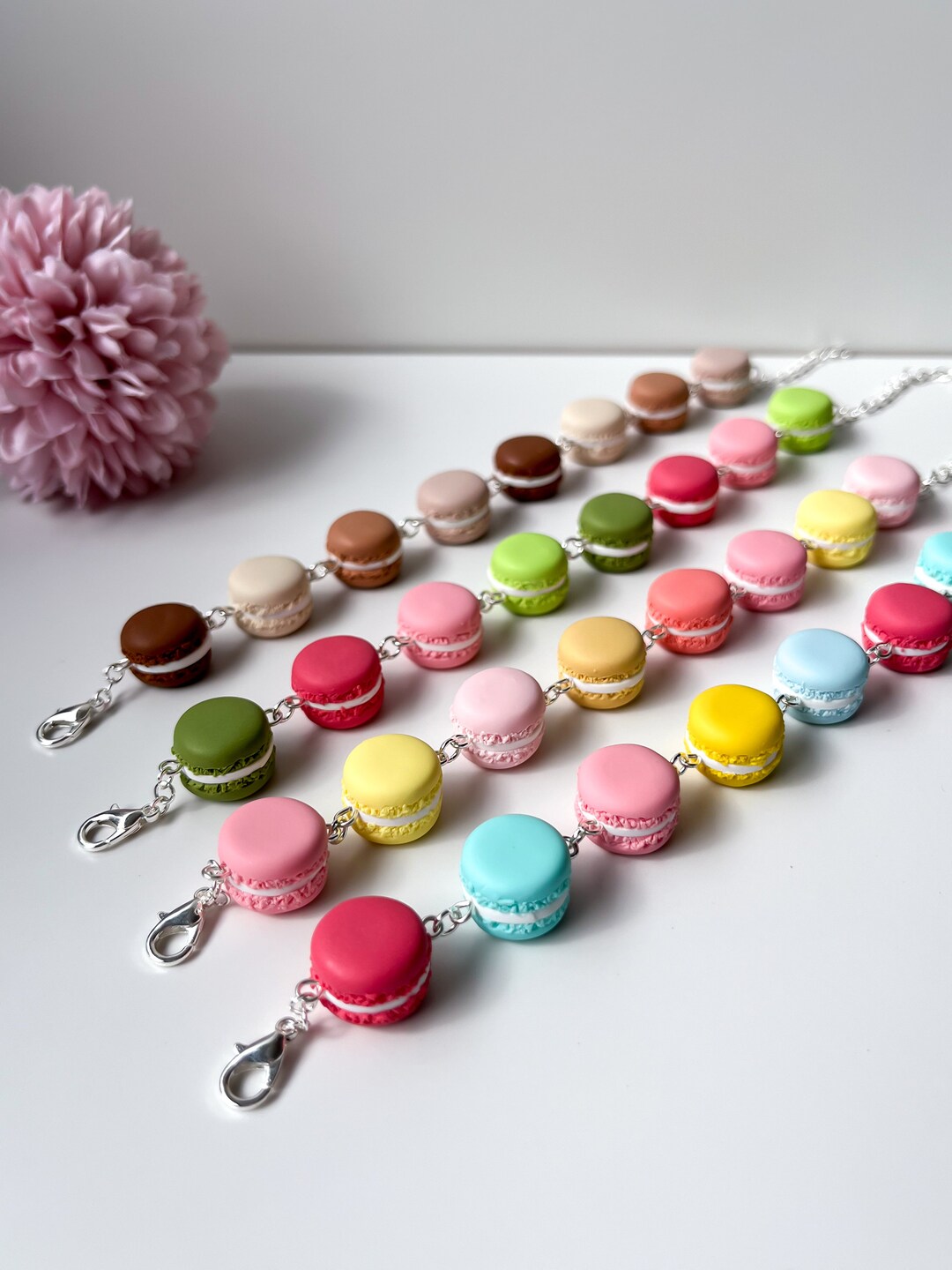 Macaron Bracelet Polymer Clay Food Bracelet, Macaron Jewellery, Kawaii Bracelet, Cute Birthday ...