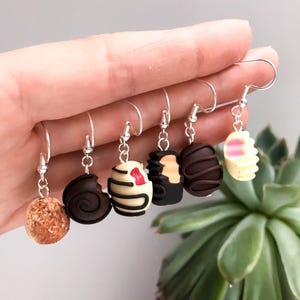 Chocolate Earrings Polymer Clay Food Earrings Clip on Earrings for Daughter Cute Christmas Gift for Chocoholic Etsy