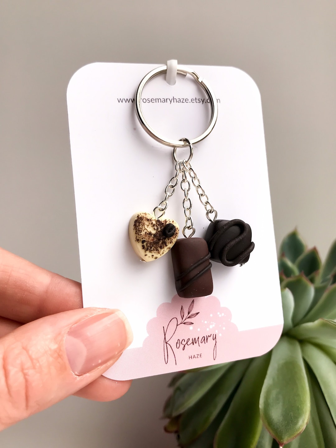 Chocolate Keychain Miniature Food Dessert Keyring Treat - Etsy