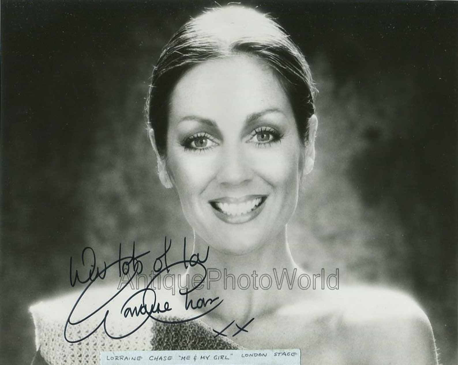 Beautiful Actress Model Lorraine Chase Hand Signed Vintage Etsy