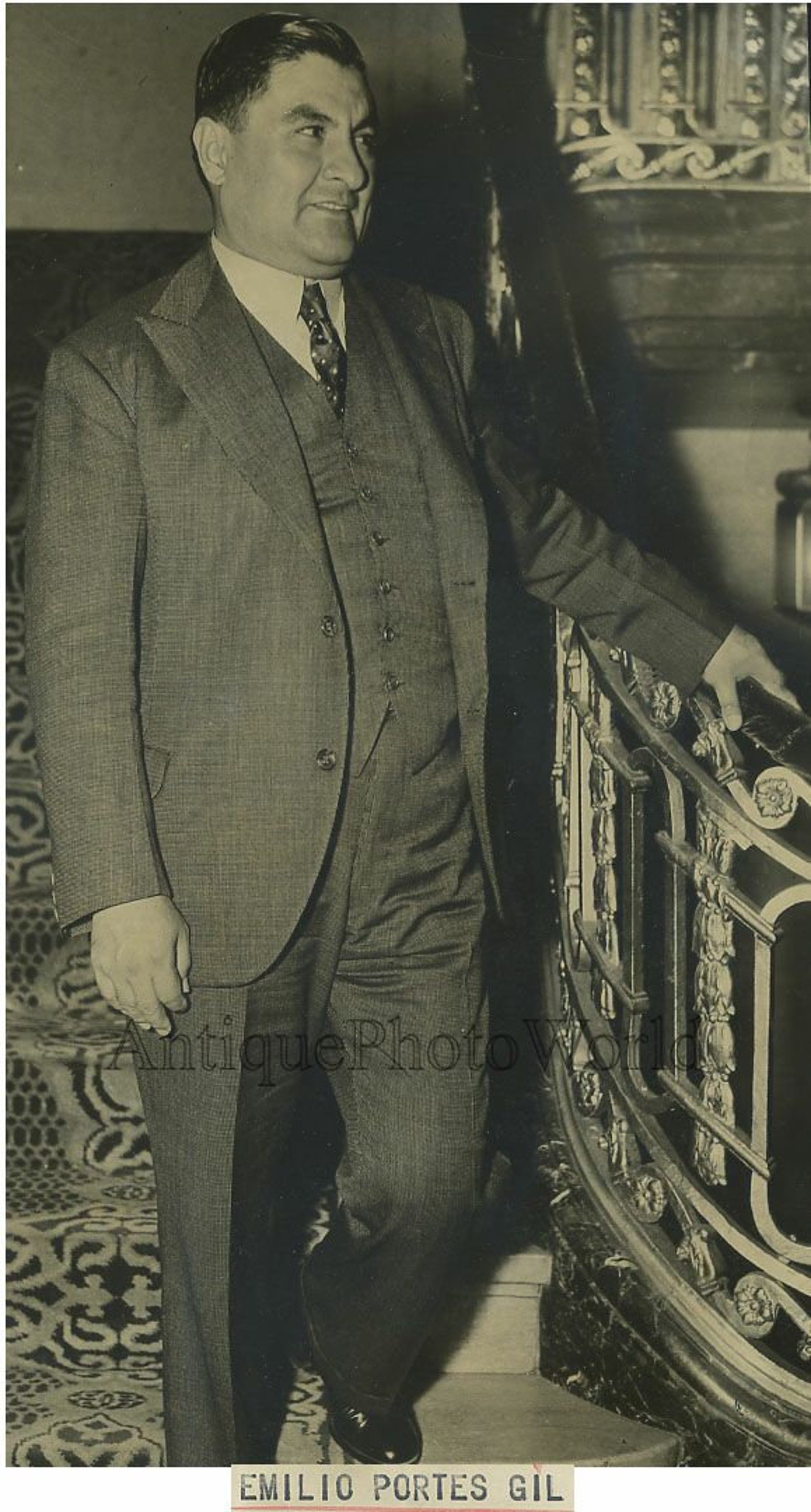 Emilio Portes Gil Mexico president antique photo | Etsy