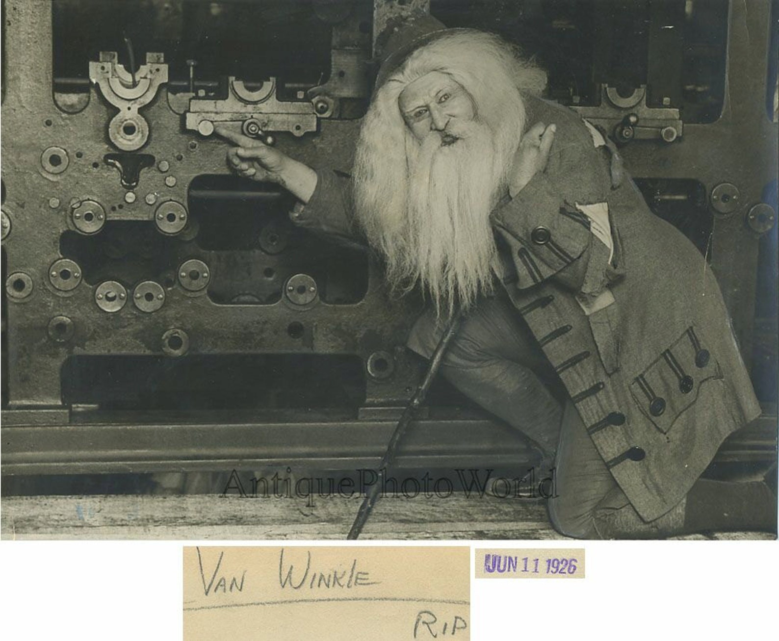 Rip van Winkle actor in costume amazing antique photo | Etsy