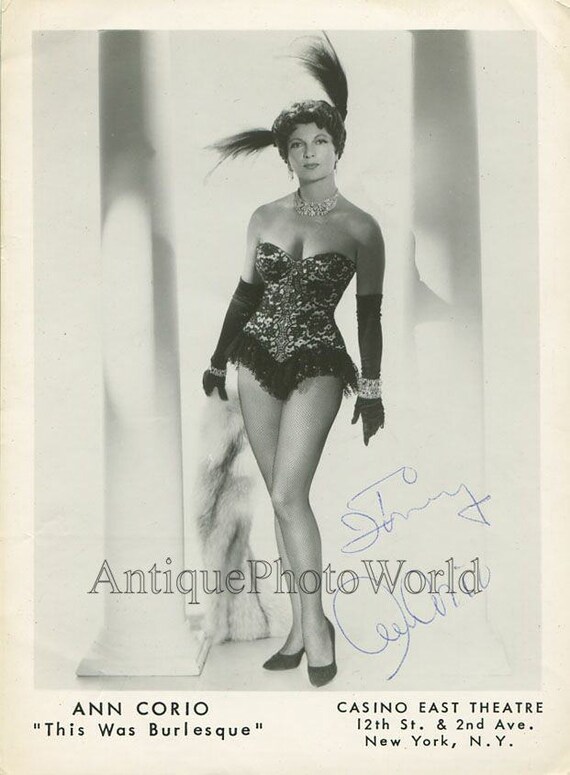 Ann Corio burlesque dancer stripper signed 1950s photo | Etsy
