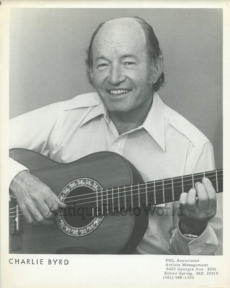Charlie Byrd bossa nova guitarist vintage music photo | Etsy