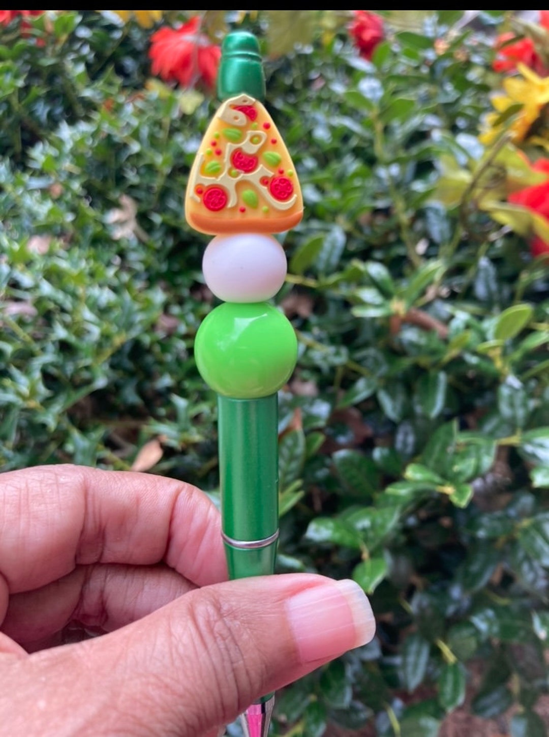 Pizza Bendable Pen,beaded Pens, Pizza Lover Pen, Christmas Gifts, Gifts ...