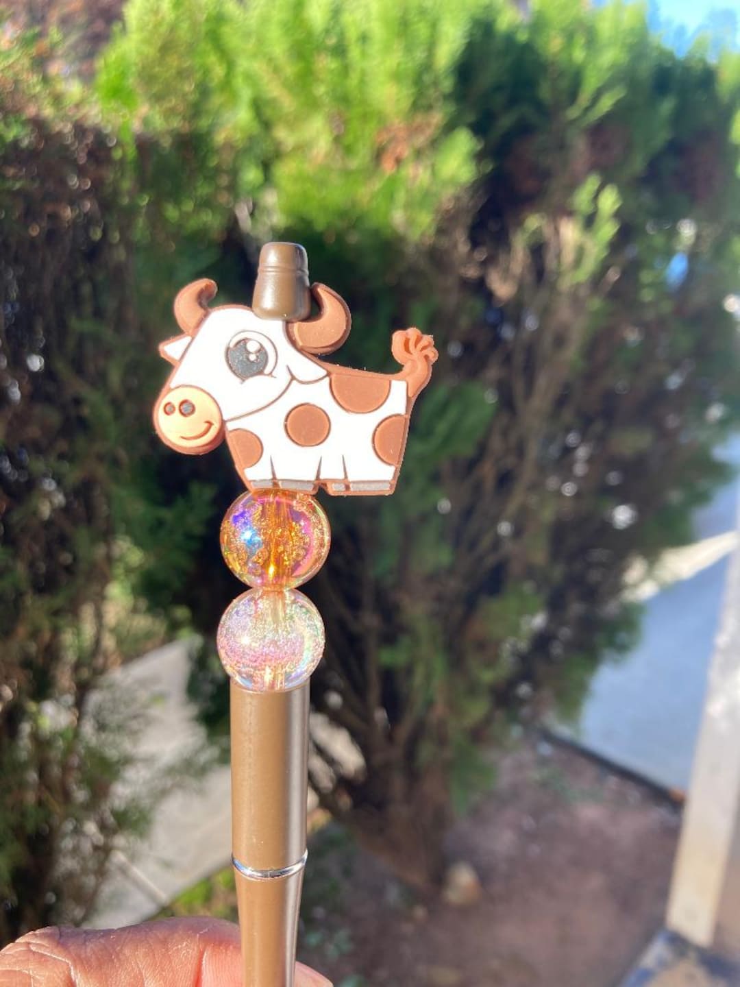 Cow Beaded Pen, Cute Cow Pen, Beaded Cow Pen, Beaded Pens Cow, Cow Bead ...