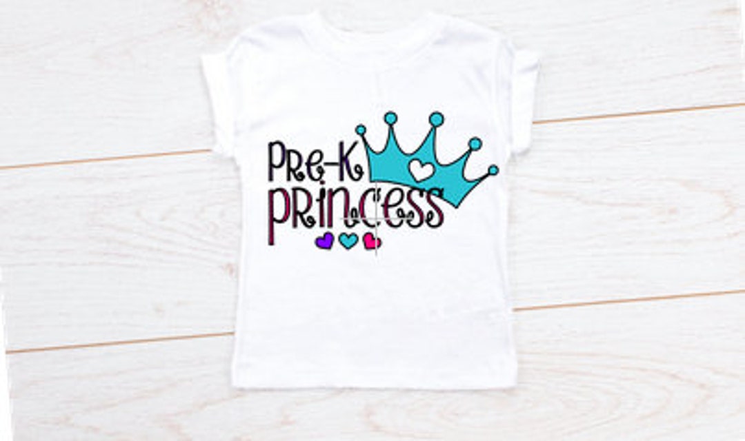 Pre-k Princess Shirt Pre-k Shirt Back to School Shirt - Etsy UK