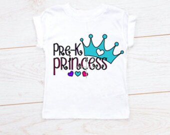 Pre K Princess Shirt - Etsy