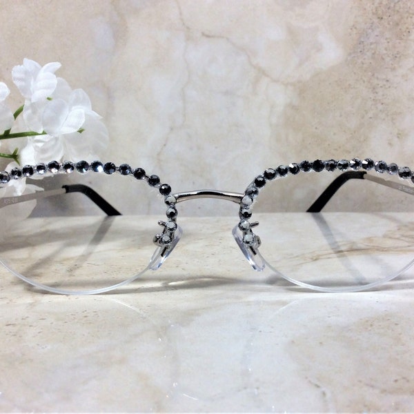 Rhinestone Readers - Etsy