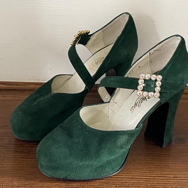 Green Platform Shoes - Etsy