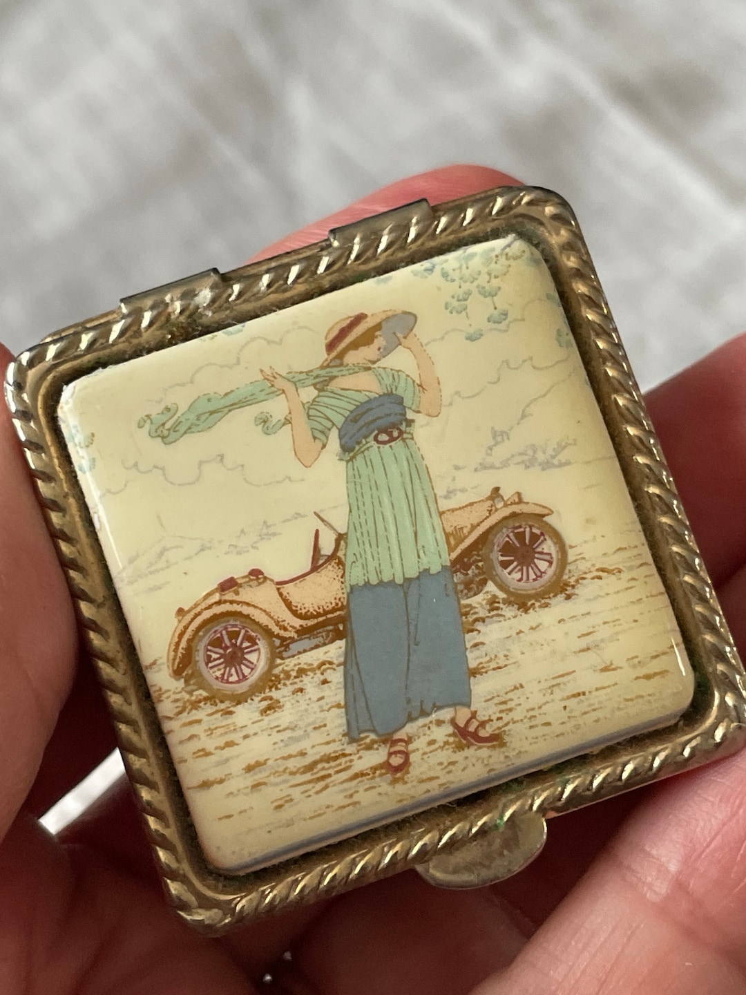 Vintage Retro Art Deco Lady Pill Box - Etsy Canada