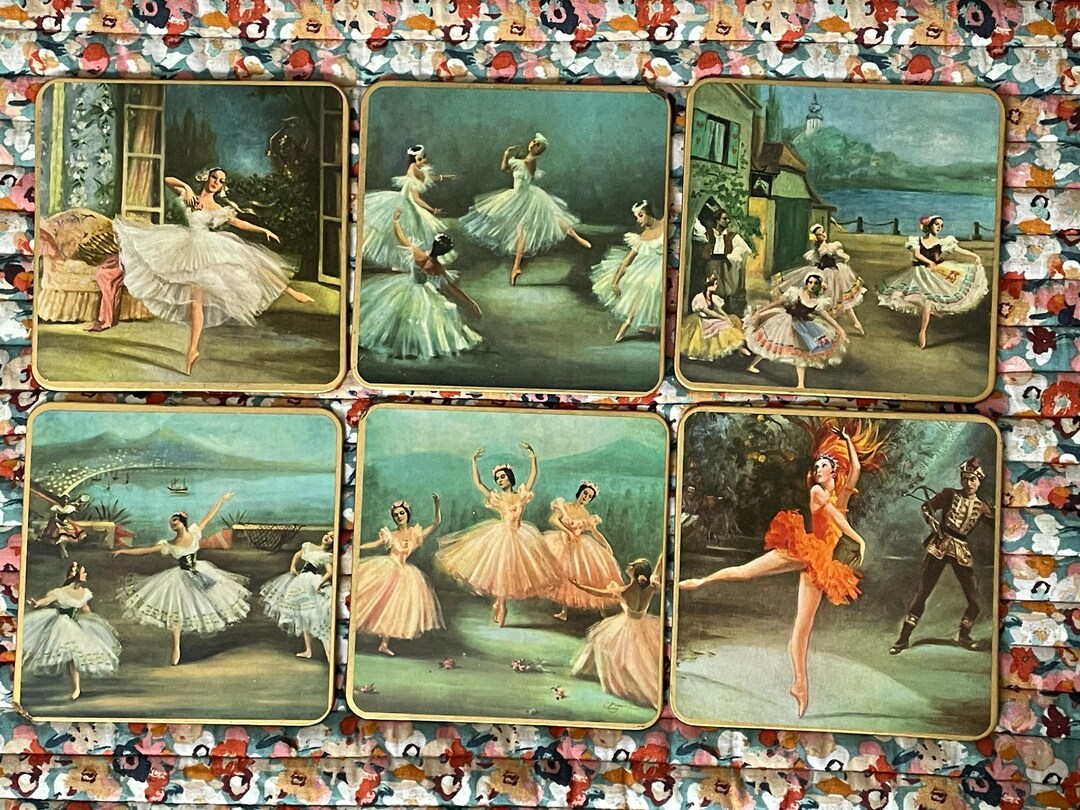 Vintage WIN-EL-WARE Coasters/mats Set of 6 With Case Ballet Themed - Etsy