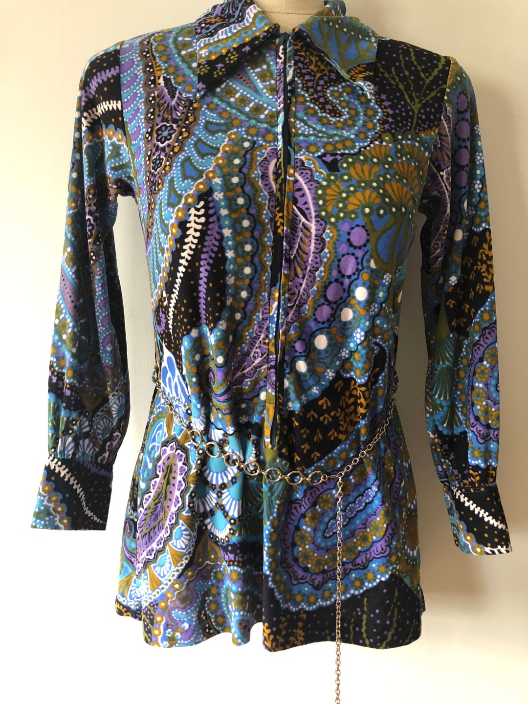 Vintage Retro Psychedelic ,flower Power Top, Tunic, Minidress - Etsy