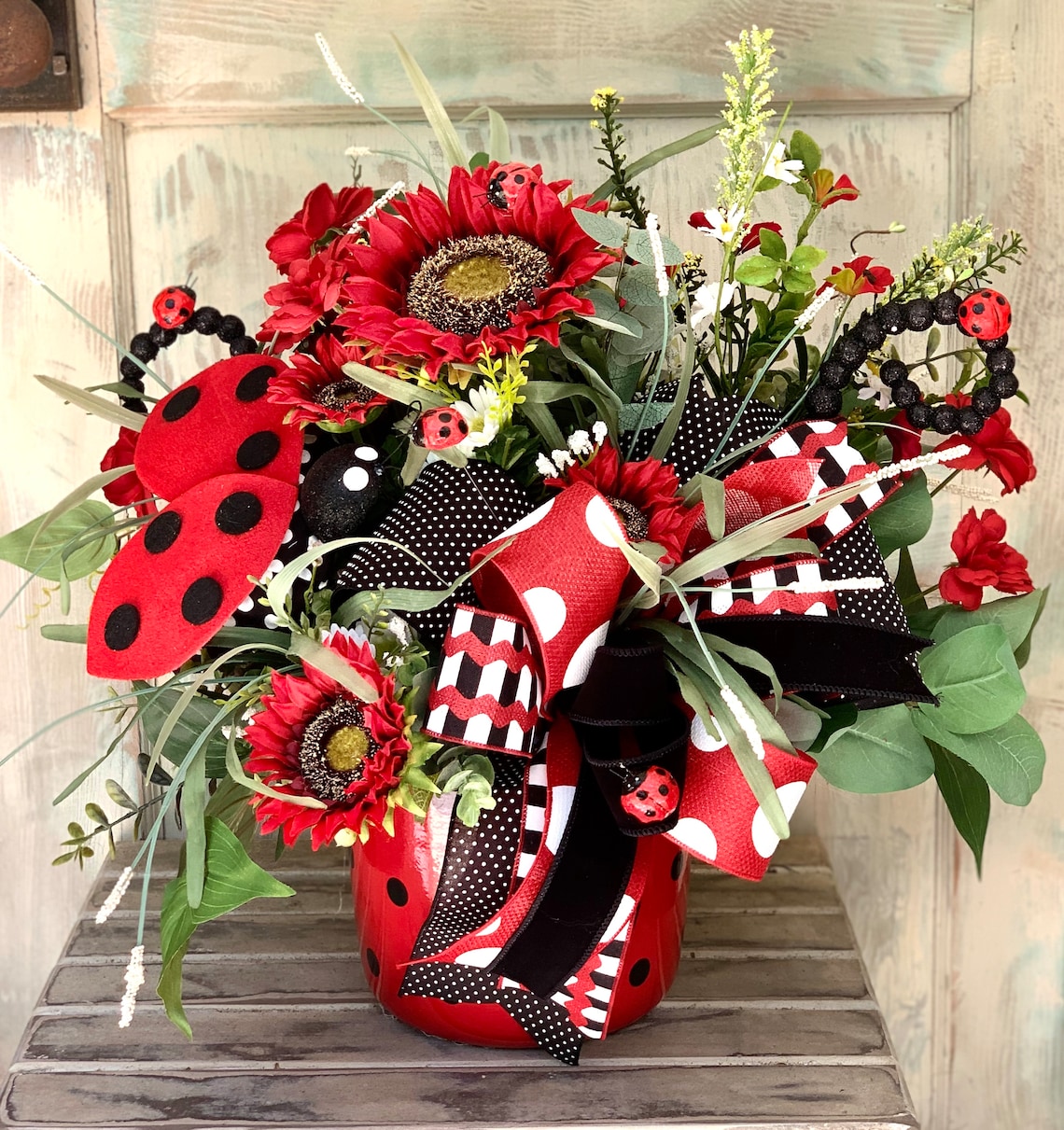 Sassy Ladybug Centerpiece Ladybug Centerpiece Summer - Etsy