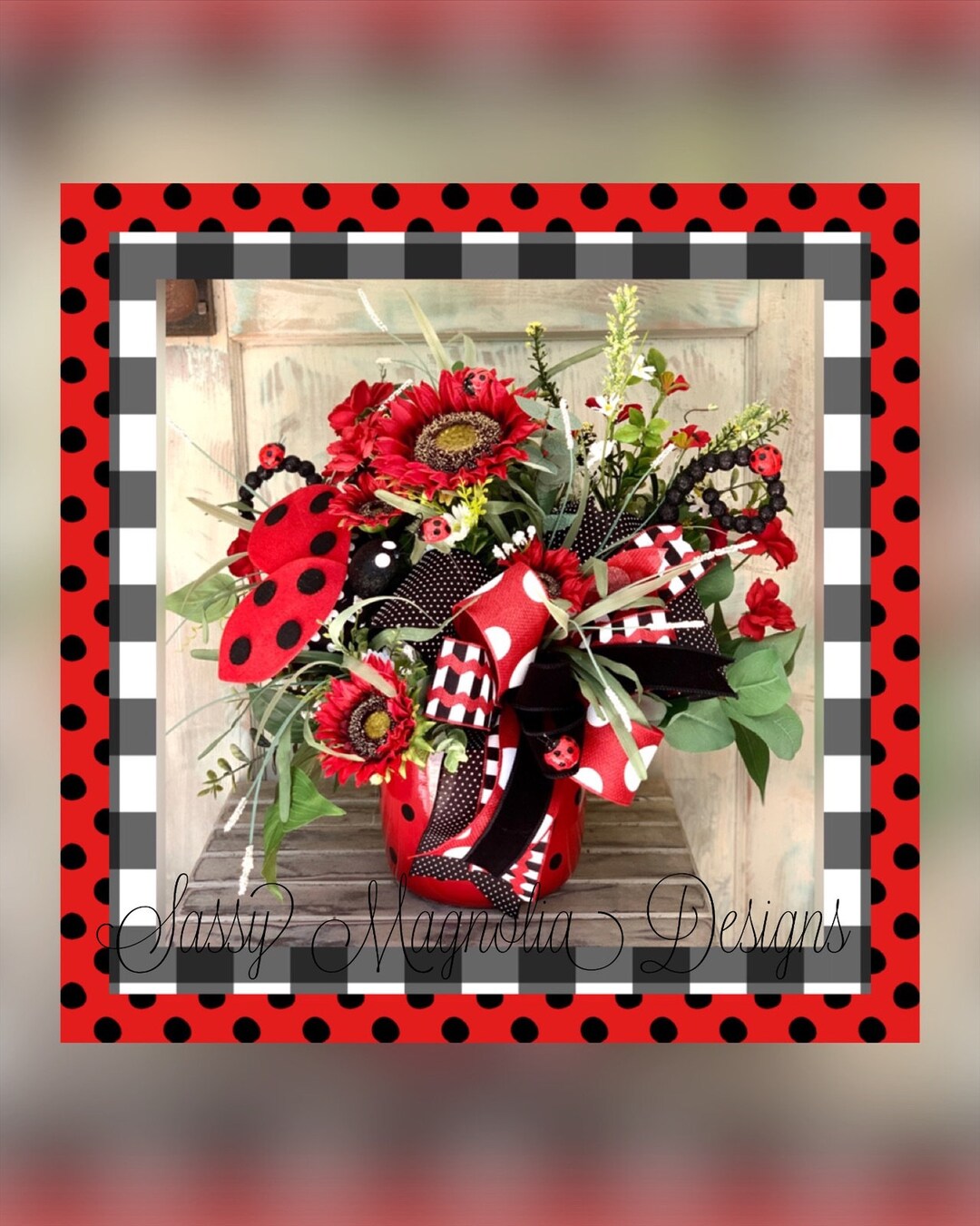 Sassy Ladybug Centerpiece Ladybug Centerpiece Summer - Etsy