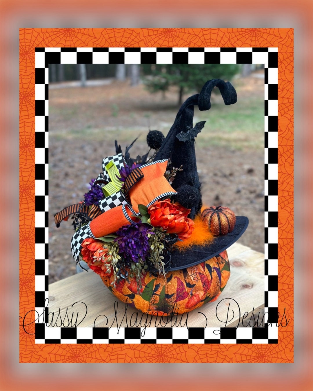 Witchy Poo Jumbo Pumpkin, Halloween Pumpkin, Fabric Pumpkin, Halloween ...