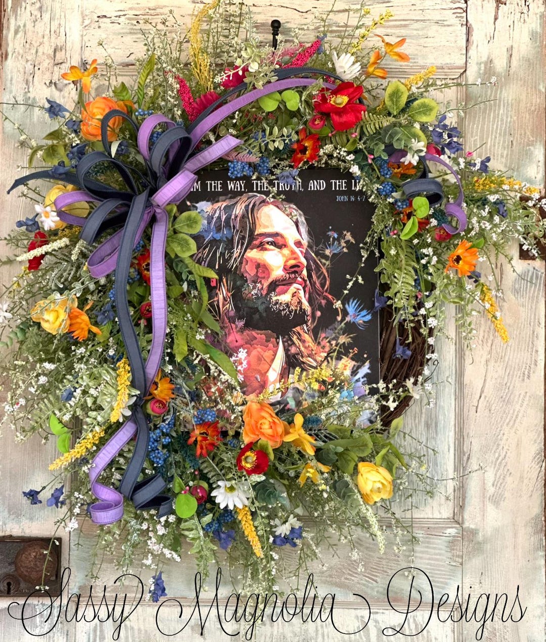 I AM THE WAY Wreath, Christ Wreath, Religious Wreath, Grapevine Decor ...