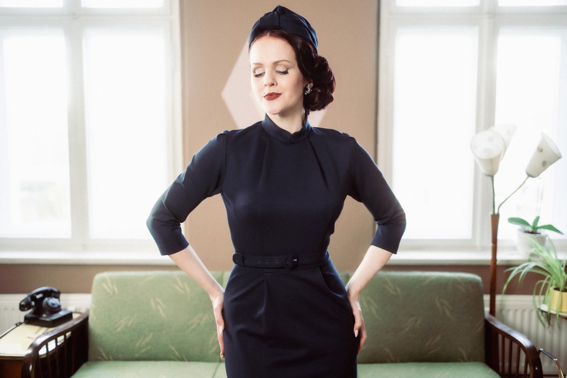 Slim 50s Dress Amber - Etsy