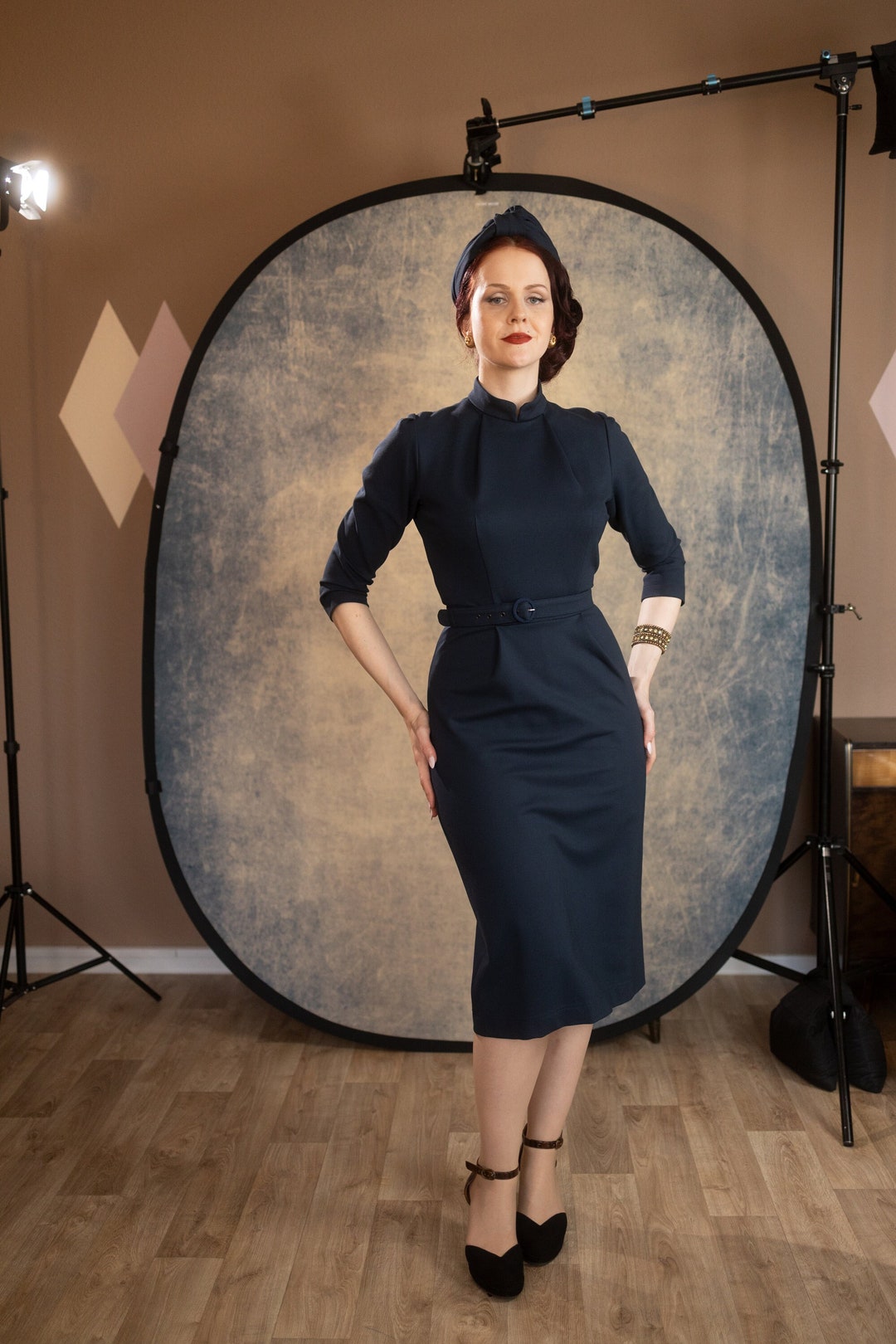 Slim 50s Dress Amber - Etsy