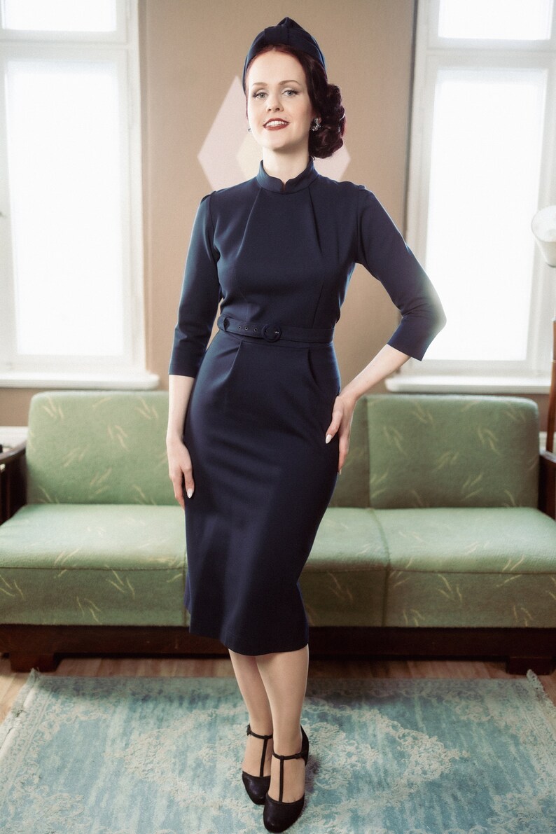 Slim 50s Dress Amber - Etsy