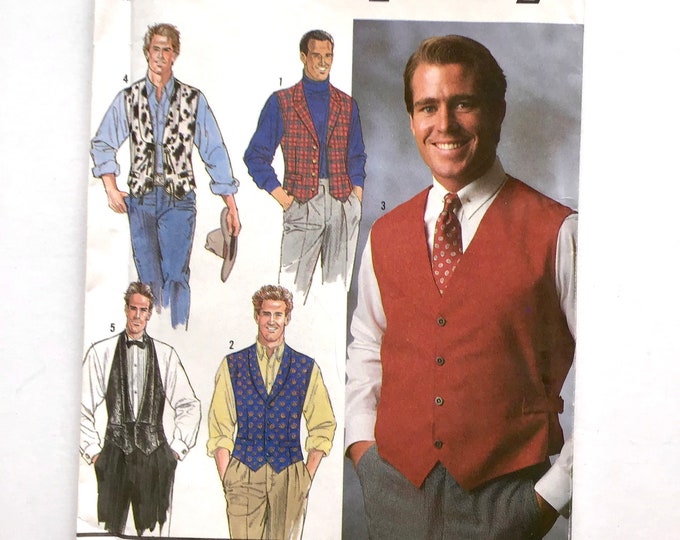 Simplicity 7018 Men's Vest Pattern, Size 38-48 Vintage Uncut - Etsy