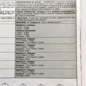 Mccall’s 3624 Child’s Hat Pattern, Girls', Boys’, Toddlers’, All Sizes ...