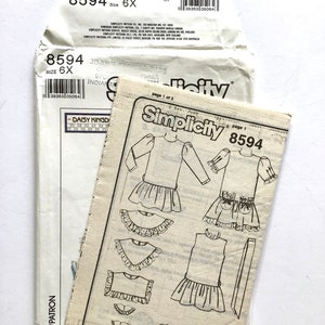 Simplicity 8594 Girls' Dress and Collars Pattern, Daisy Kingdom Dress ...