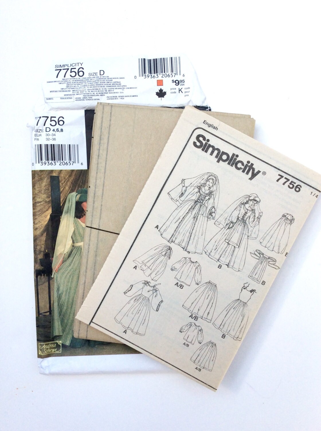 Simplicity 7756, Women's Costume Pattern, Renaissance, Medieval Lady ...